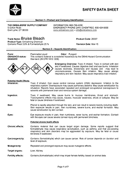 Sundries SDS Sheets – ESCO